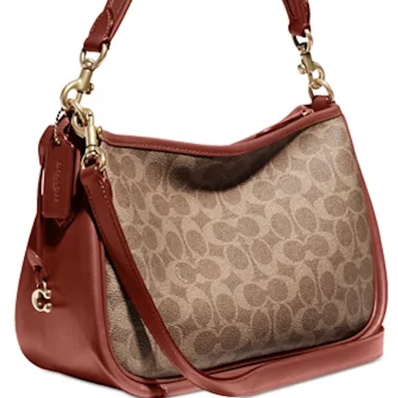 Bags | Nwt Coach Coated Canvas Signature Crossbody Tan Rust Original ...